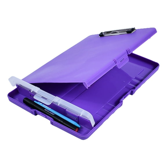 3-in-1 Clipboard with File Case and Stationery Box Handheld Document ...