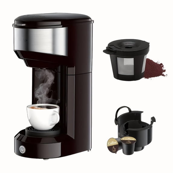 3-in-1 Coffee Machine Compatible for K-Cups, Ground Coffee & Tea ...
