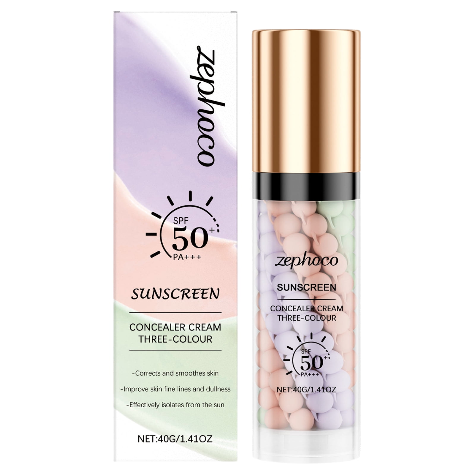 3-in-1 Color Correcting Face Primer with SPF 50, Hydrating Makeup Base ...
