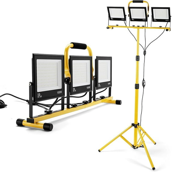 3-in-1 Color Work Lights with Stand, 22500Lm Head LED Work Light, with ...