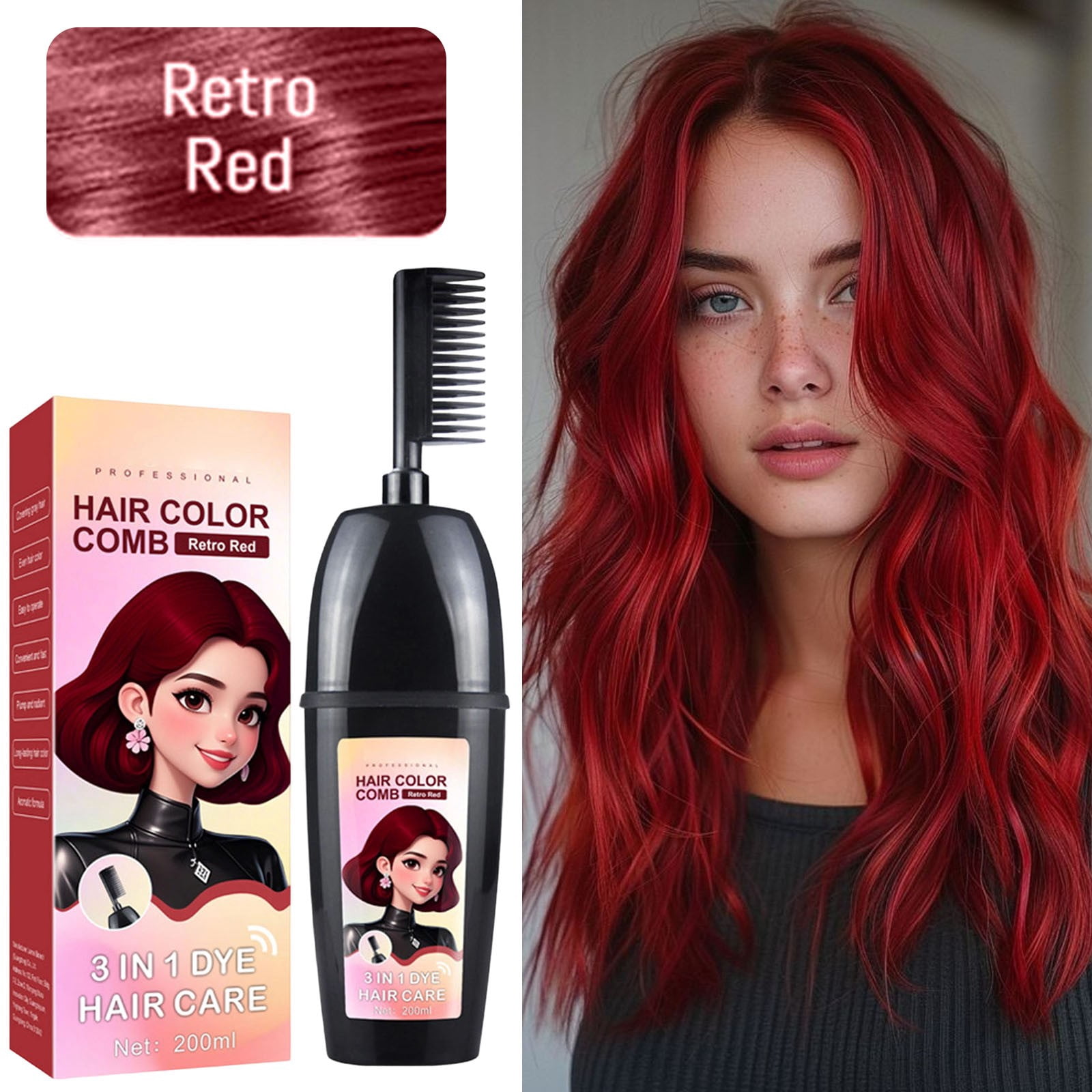 3-in-1 Comb for Hair Coloring, Easy At-Home Hair Coloring with ...