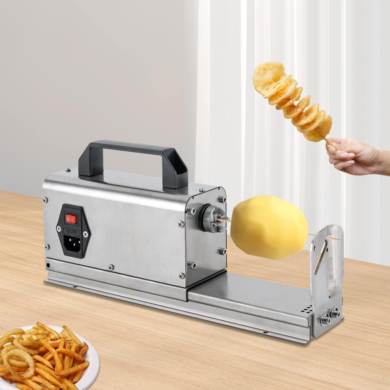 3 in 1 Commercial Electric Slicer, Spiral Tornado Slicer Twister Silce ...