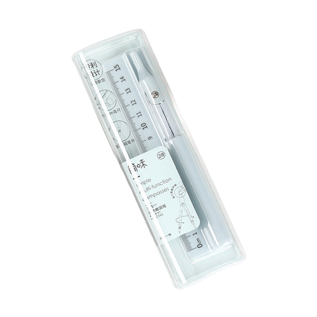 3 in 1 Compass Geometry Straight Ruler with Pencil Set, Multifunctional ...