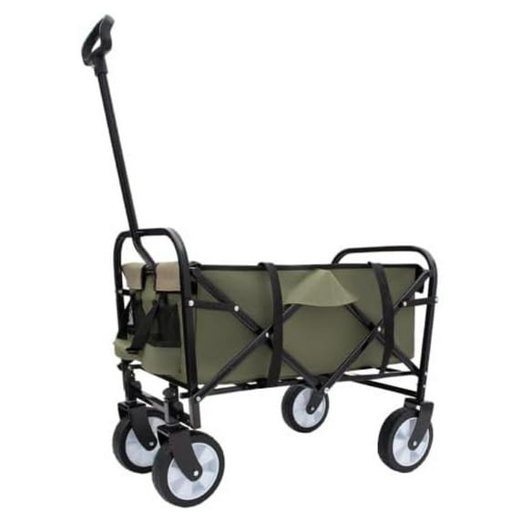 3-in-1 Convertible Folding Wagon Cart with Seat & Storage - 500lbs ...