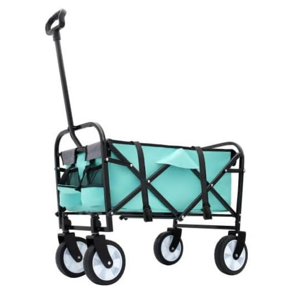 3-in-1 Convertible Folding Wagon Cart with Seat & Storage - 500lbs ...
