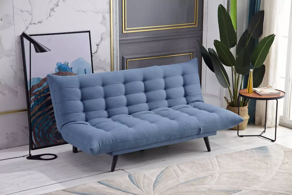 3 in 1 Convertible Futon Sofa Bed, Soft Fabric Tufted Lounge Sofa Bed ...