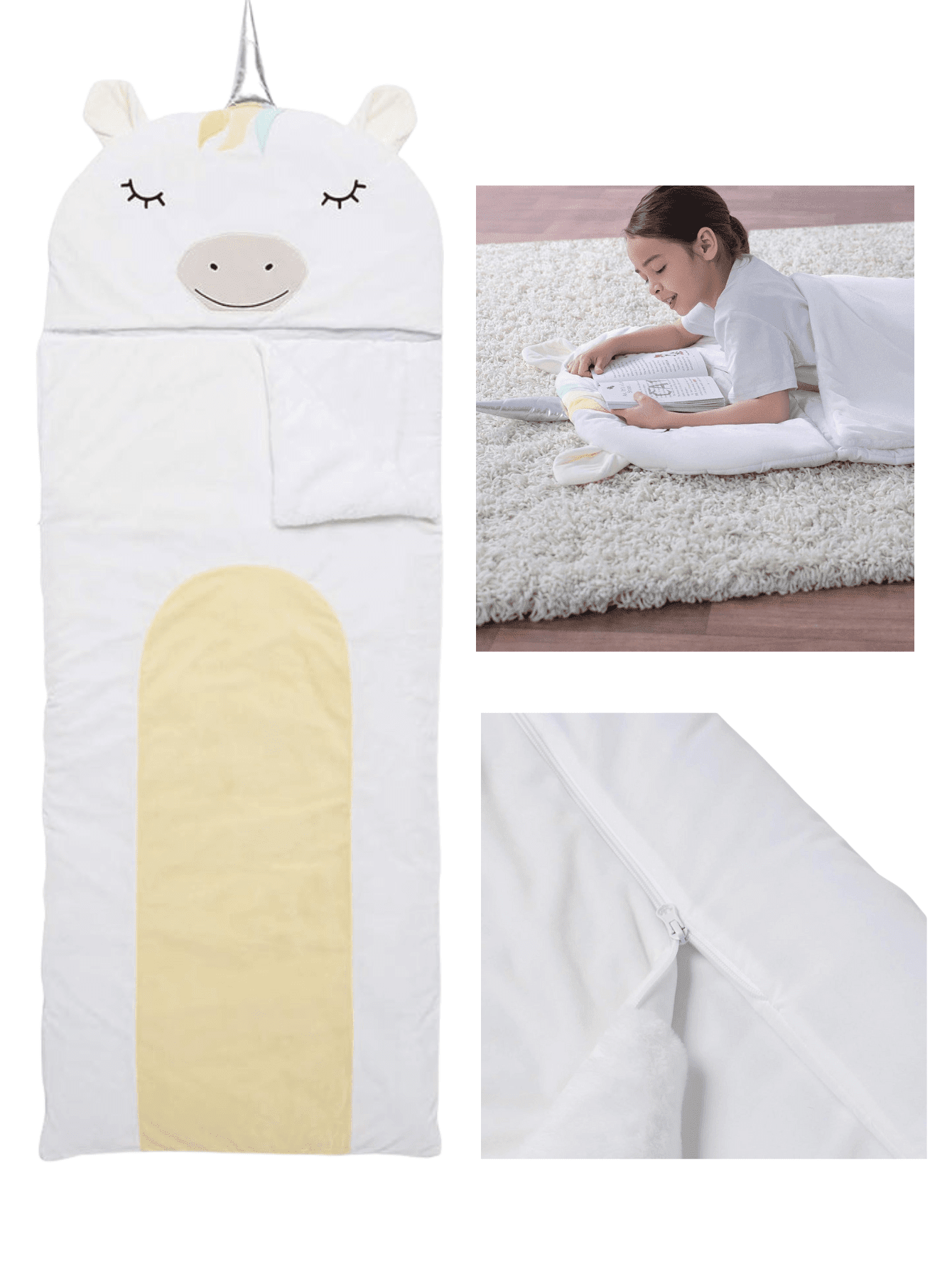 3-in-1 Convertible Kids Sleeping Bag with Ultra-Soft Microfiber Blanket ...