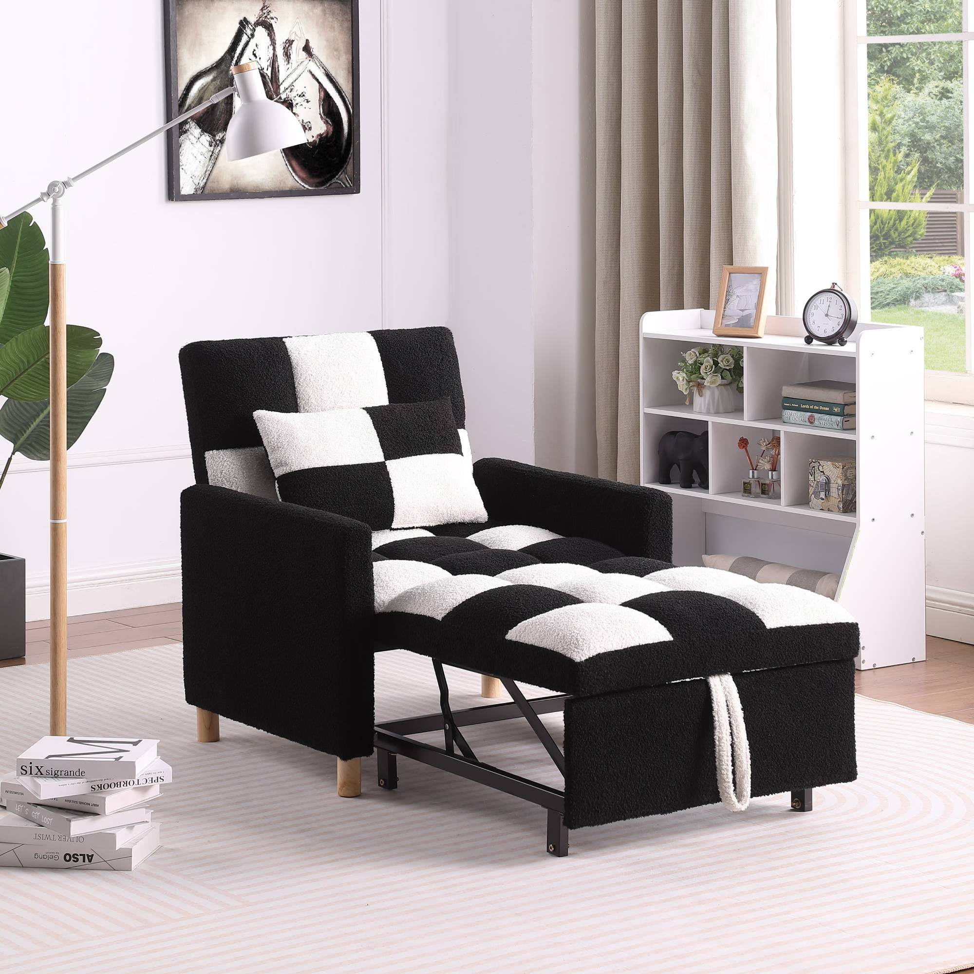 3-in-1 Convertible Single Sofa Chair Bed,Sleeper Sofa Chair Bed with ...