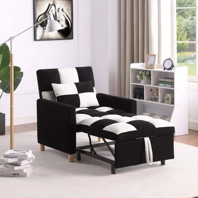3-in-1 Convertible Single Sofa Chair Bed,Sleeper Sofa Chair Bed with ...