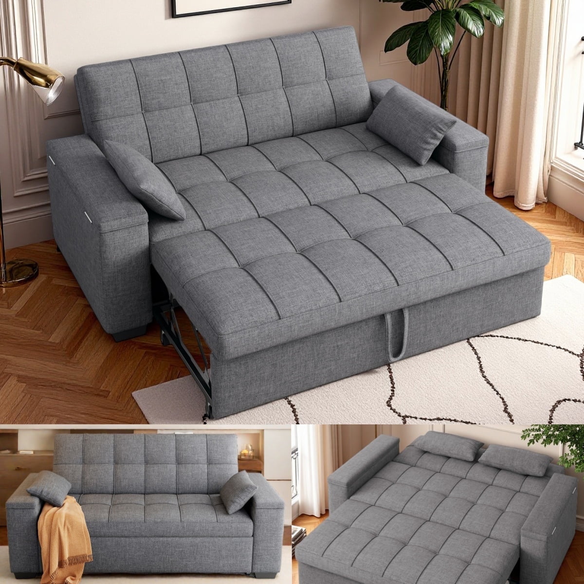 Lofka Convertible Futon Sofa Bed, 70.9” 3-in-1 Philippines | Ubuy