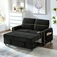 3-in-1 Convertible Sofa Bed, 58" Loveseat Pull-Out Couch with Charging ...