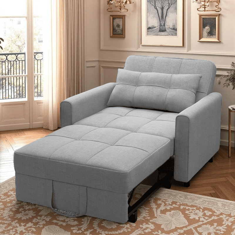 Aiho Pull Couch 3 in 1 Sleeper Sofa Bed, Convertible Single Bed for ...