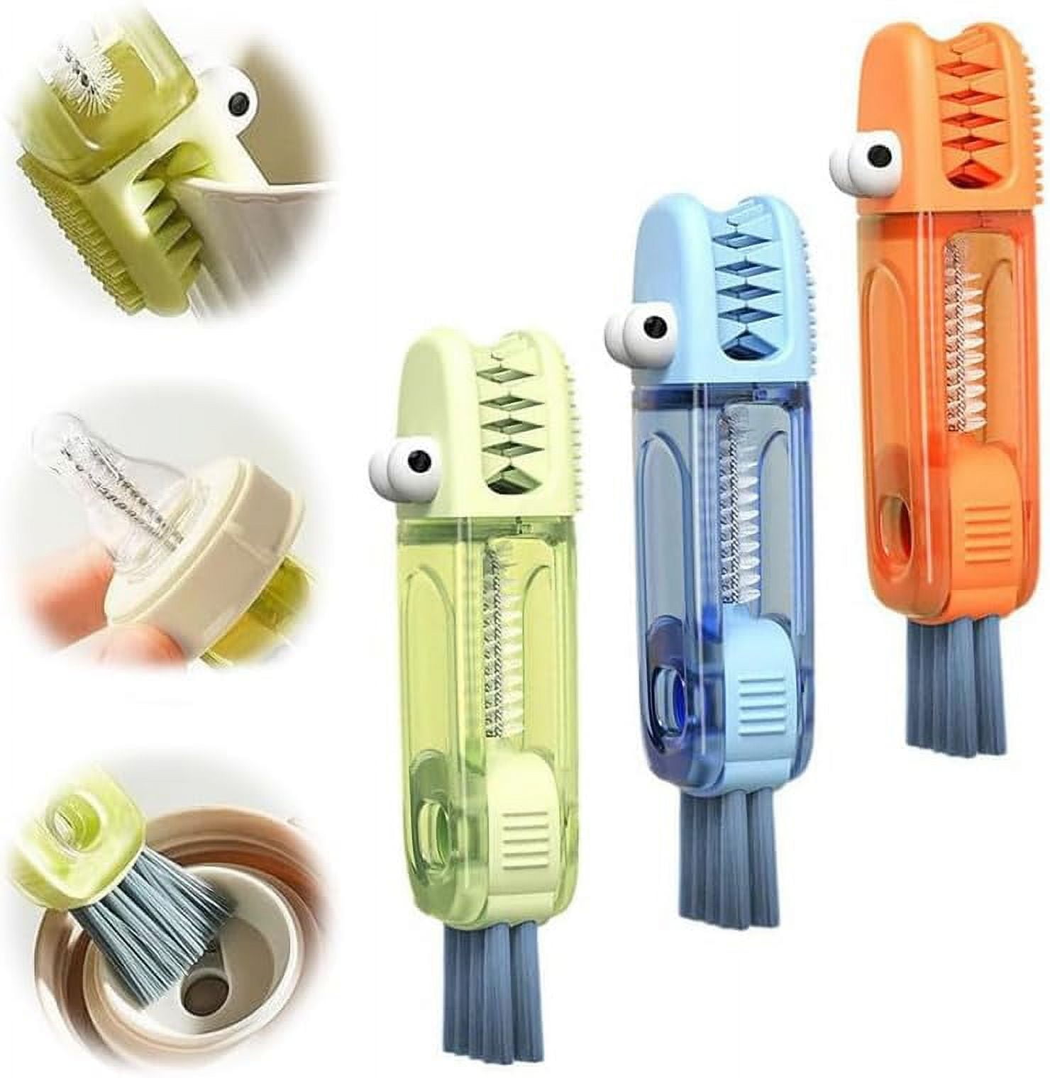 3 in 1 Cup Lid Cleaning Brush, Multifunctional Crevice Portable Cup Lid ...