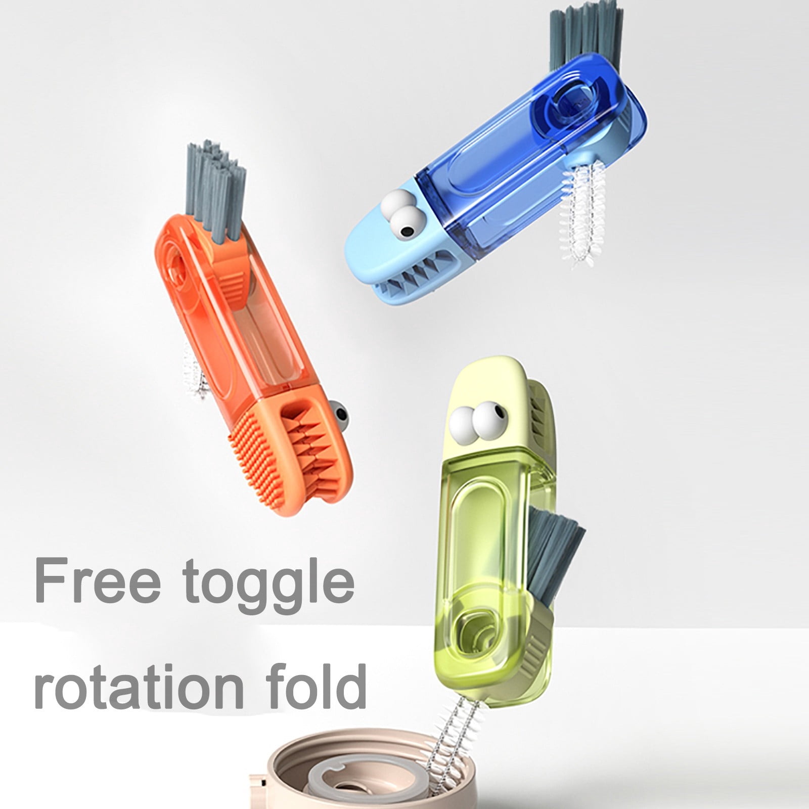 3-in-1 Cup Lid Cleaning Brush Set - Multi-Functional Bottle Cup Mouth ...