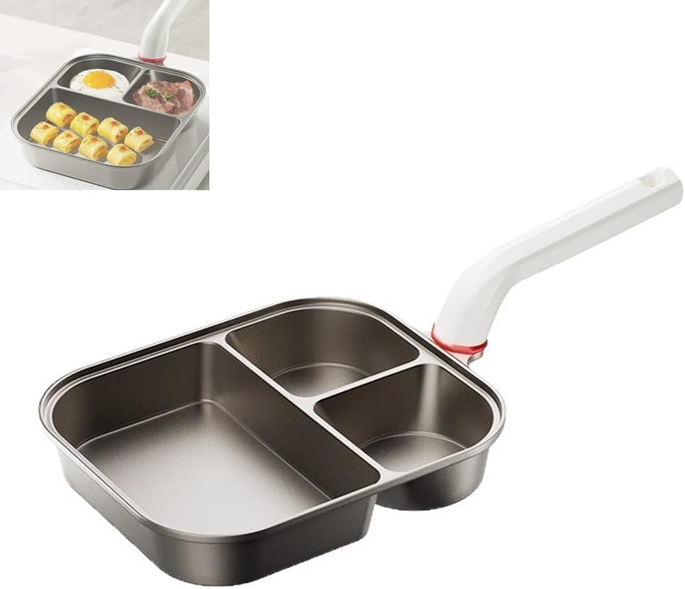 3-in-1 Cup-Shaped Large Capacity Pan, Non Stick 3 Hole Egg Frying Pan ...