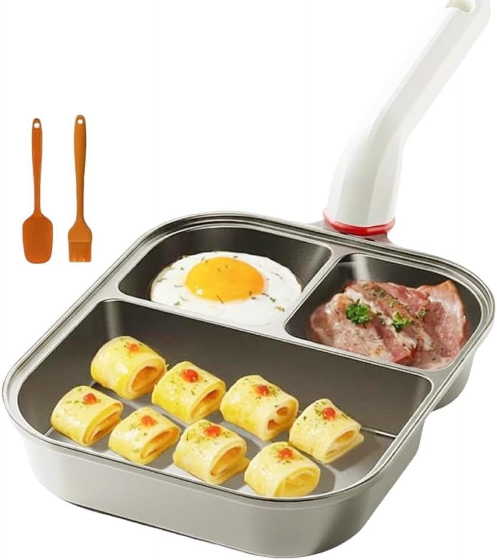 3-in-1 Cup-Shaped Large Capacity Pan, Nonstick Titanium Breakfast ...