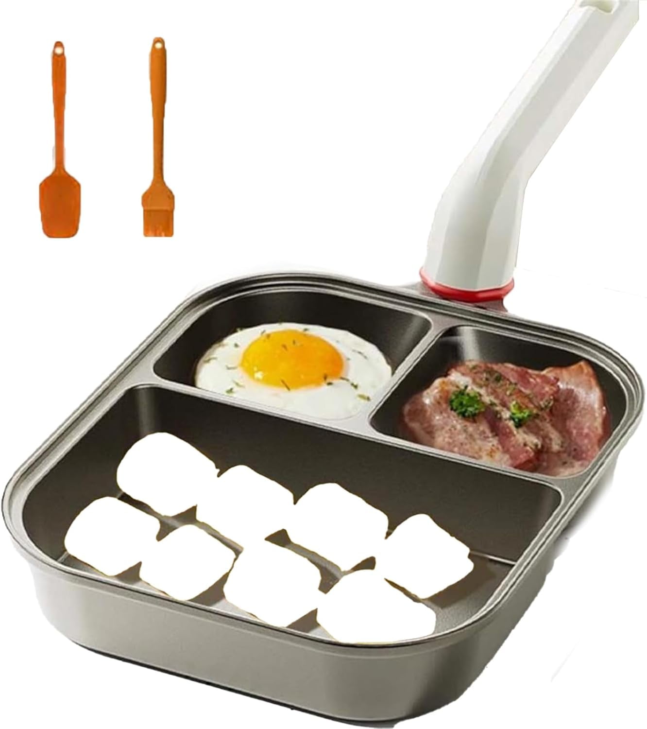 3-in-1 Cup-Shaped Large Capacity Pan, Nonstick Titanium Ceramic ...