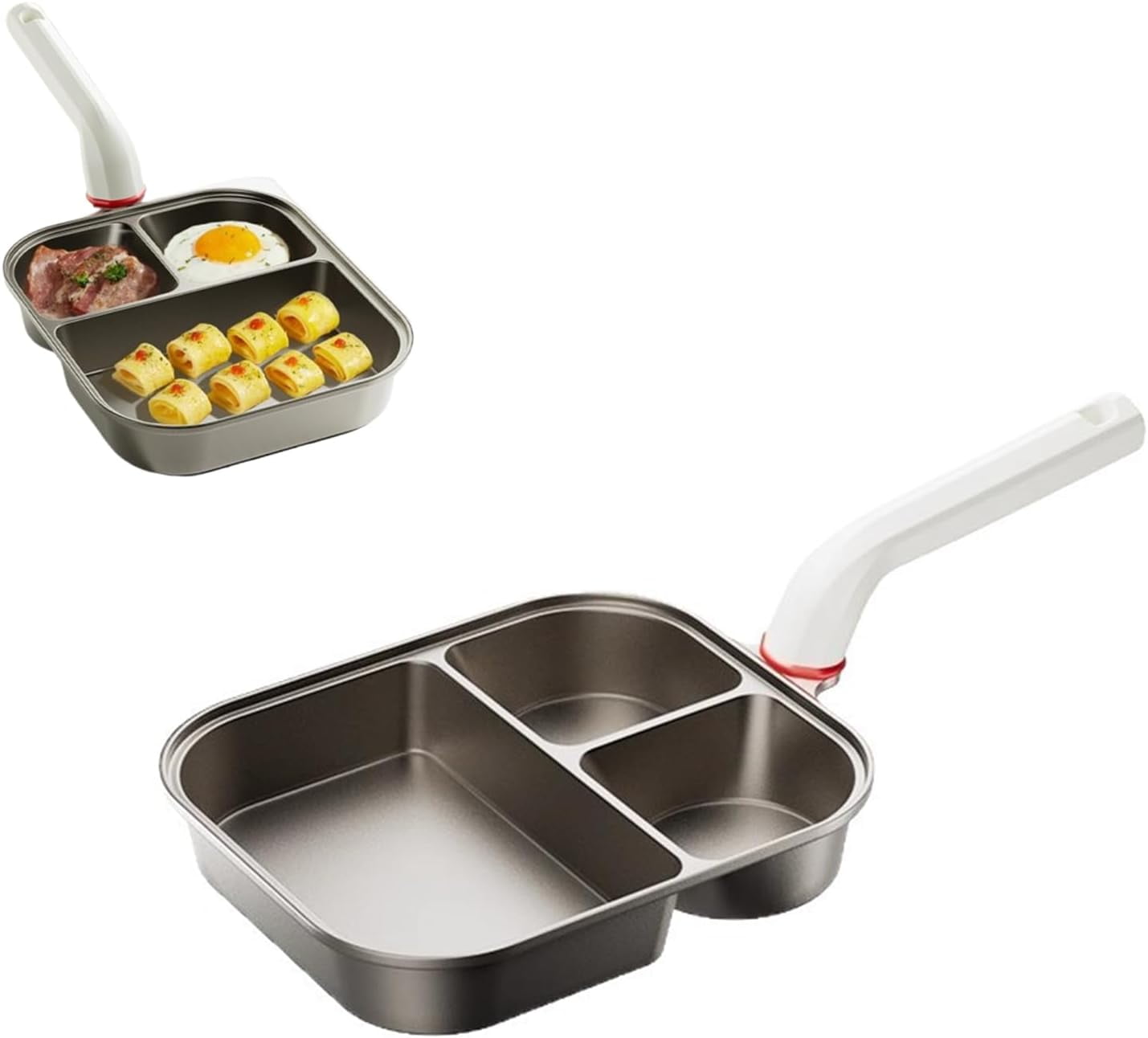 3-in-1 Cup-Shaped Large Capacity Pan, Nonstick Titanium Ceramic ...