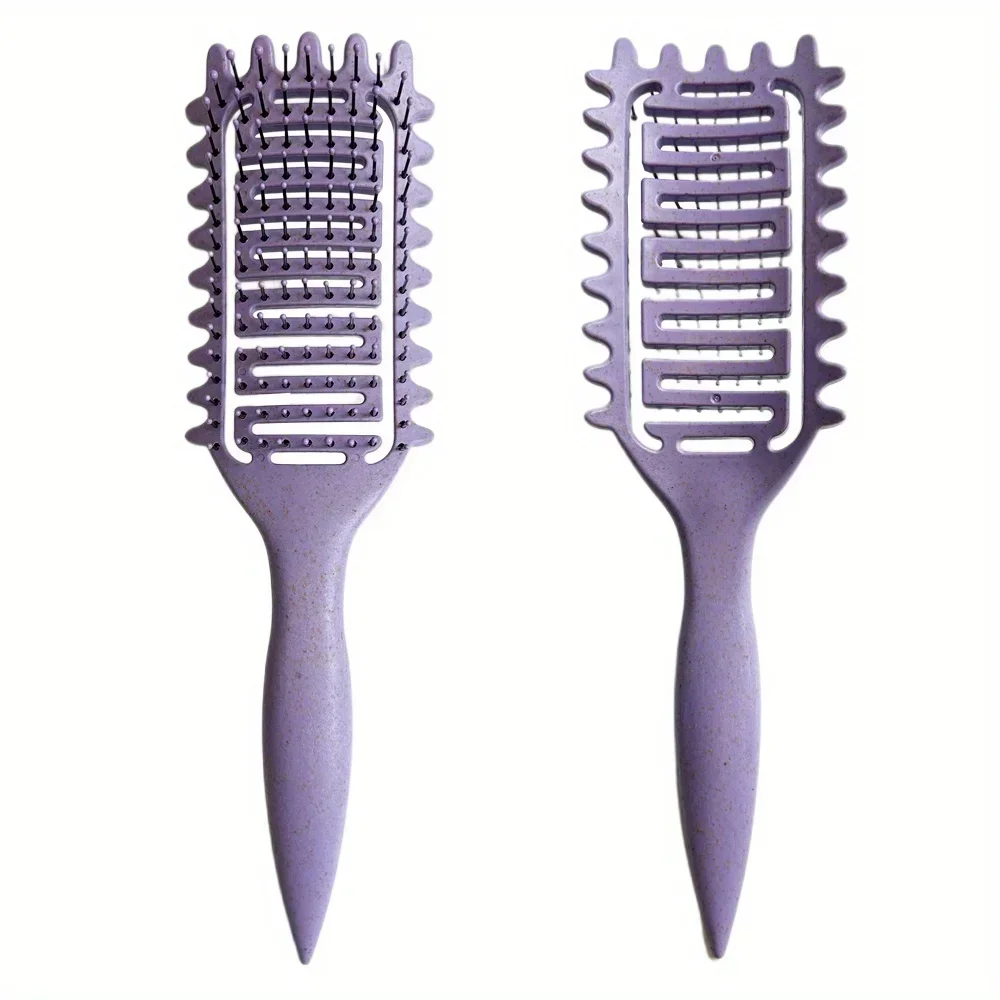 3 in 1 Curl Define Styling Brush Hollow Out Detangling Hair Brush ...