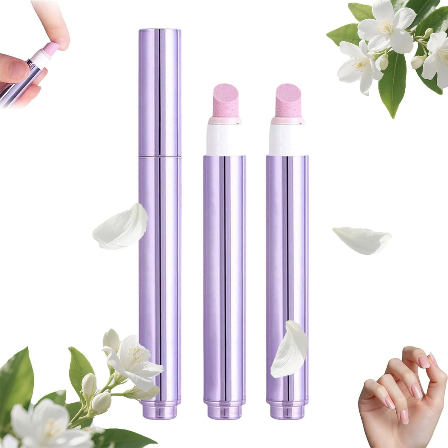 3-in-1 Cuticle Oil Pen & Pusher with Ceramic Tip, 4Pcs Nail Oil Pen for ...