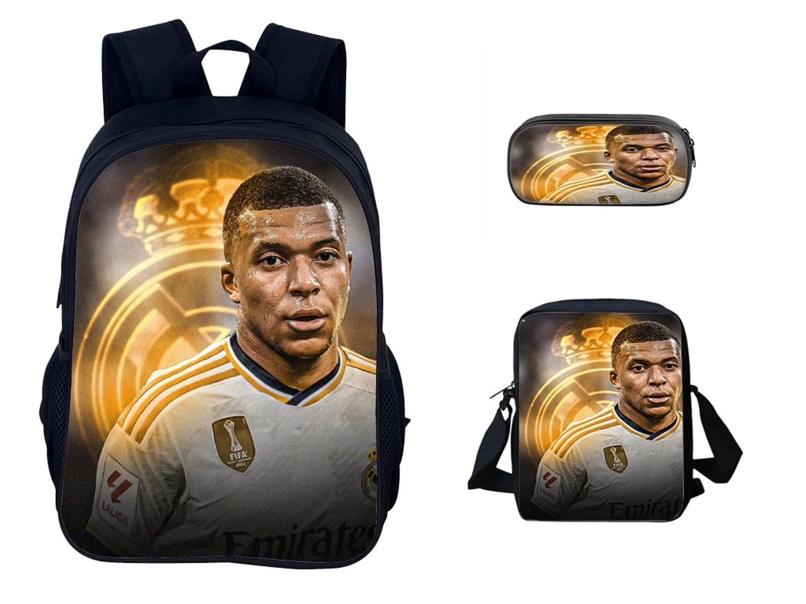3 in 1 Daily Backpack Football Star Classic Rucksack+Small Case ...