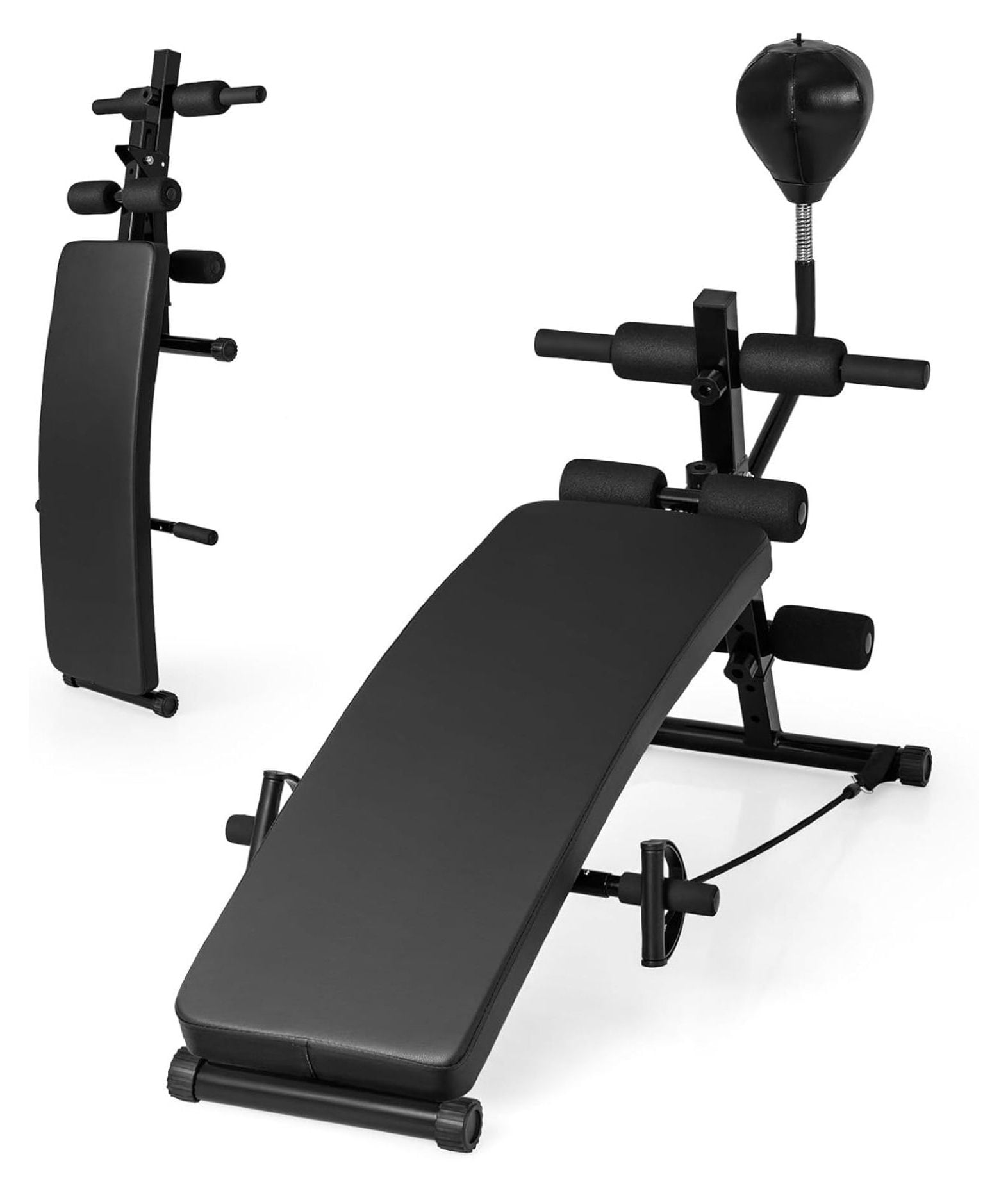 3 in 1 Decline Ab with Speed & Resistance Bands, 5-Level Adjustable ...