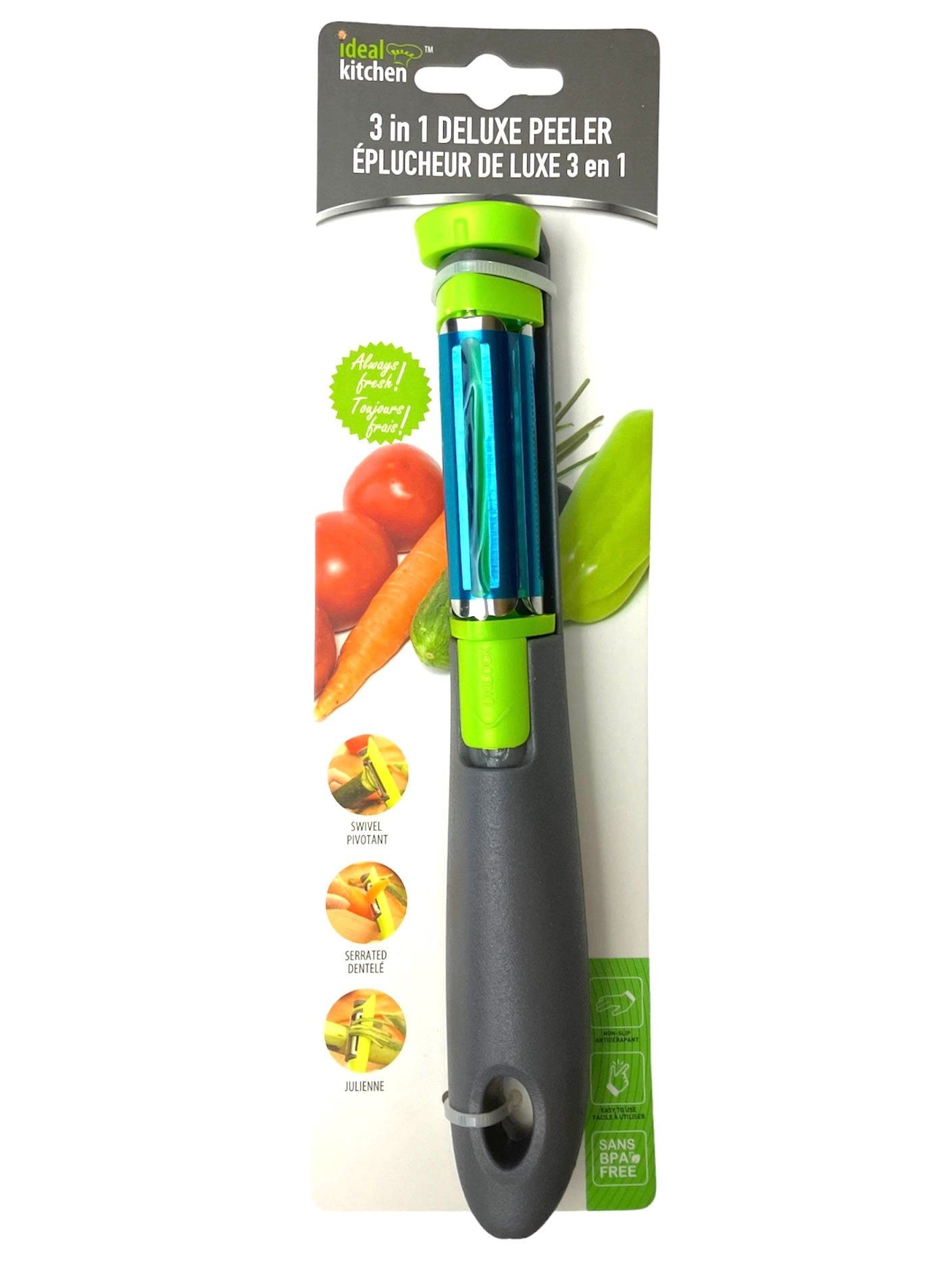 3 in 1 Deluxe Fruits and Vegetable Peeler - Walmart.com