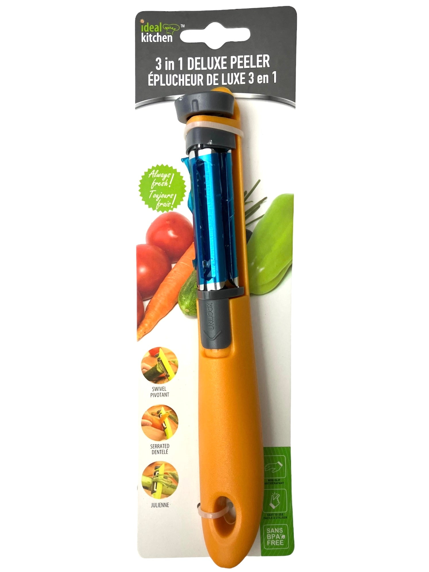 3 in 1 Deluxe Fruits and Vegetable Peeler - Walmart.com