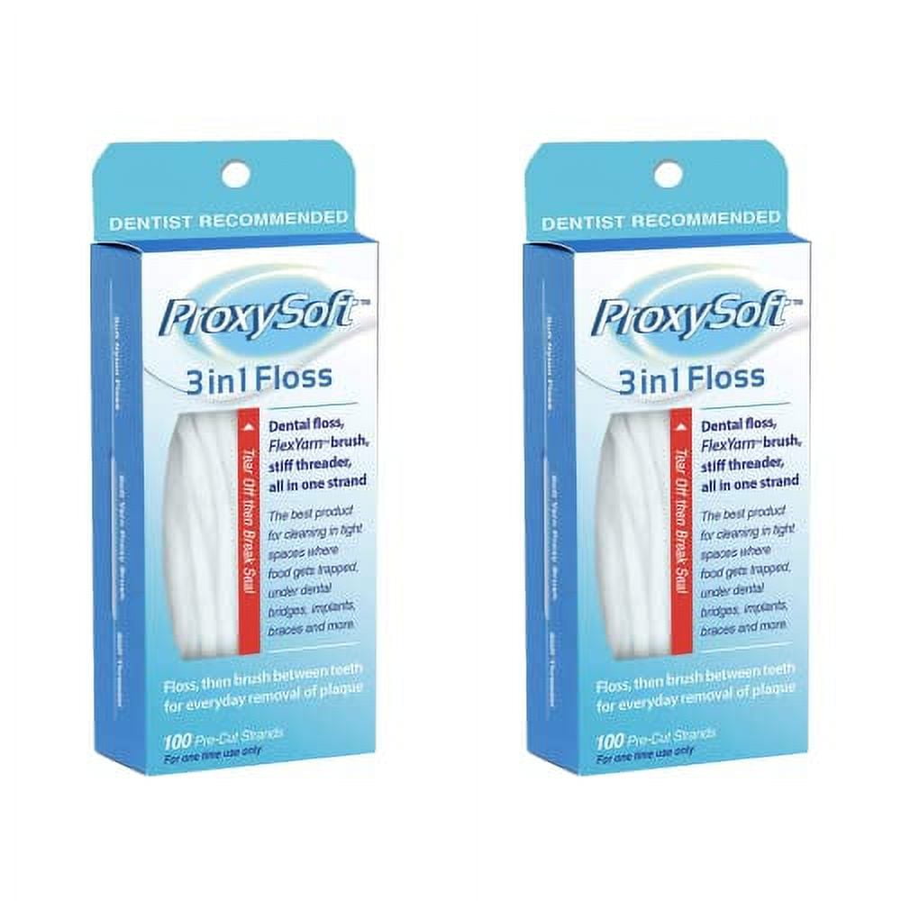 3-in-1 Dental Floss for Optimal Teeth Flossing - 2 Packs Pre-Cut Ortho ...