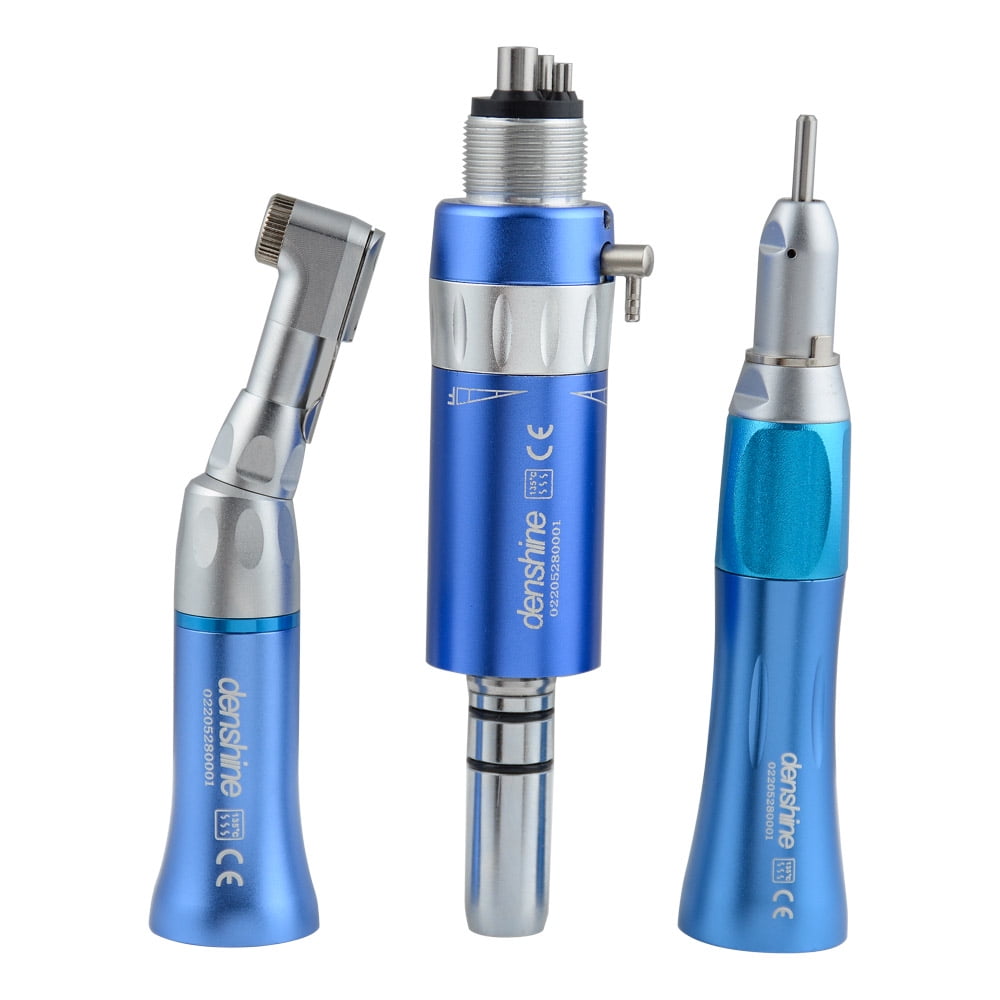 3-in-1 Dental Low Speed Handpiece Kit Contra Angle Straight Air Motor 4 ...