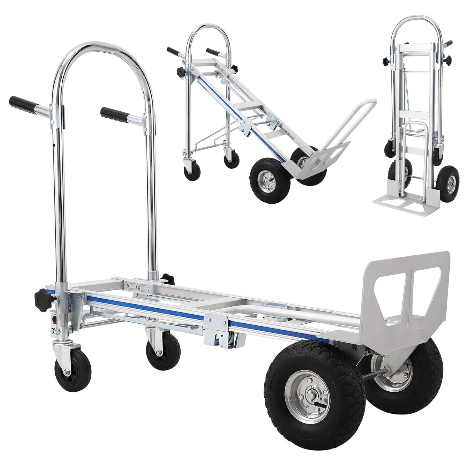 3-in-1 Design Folding Hand Truck Dolly, Aluminum Foldable Dolly Cart ...
