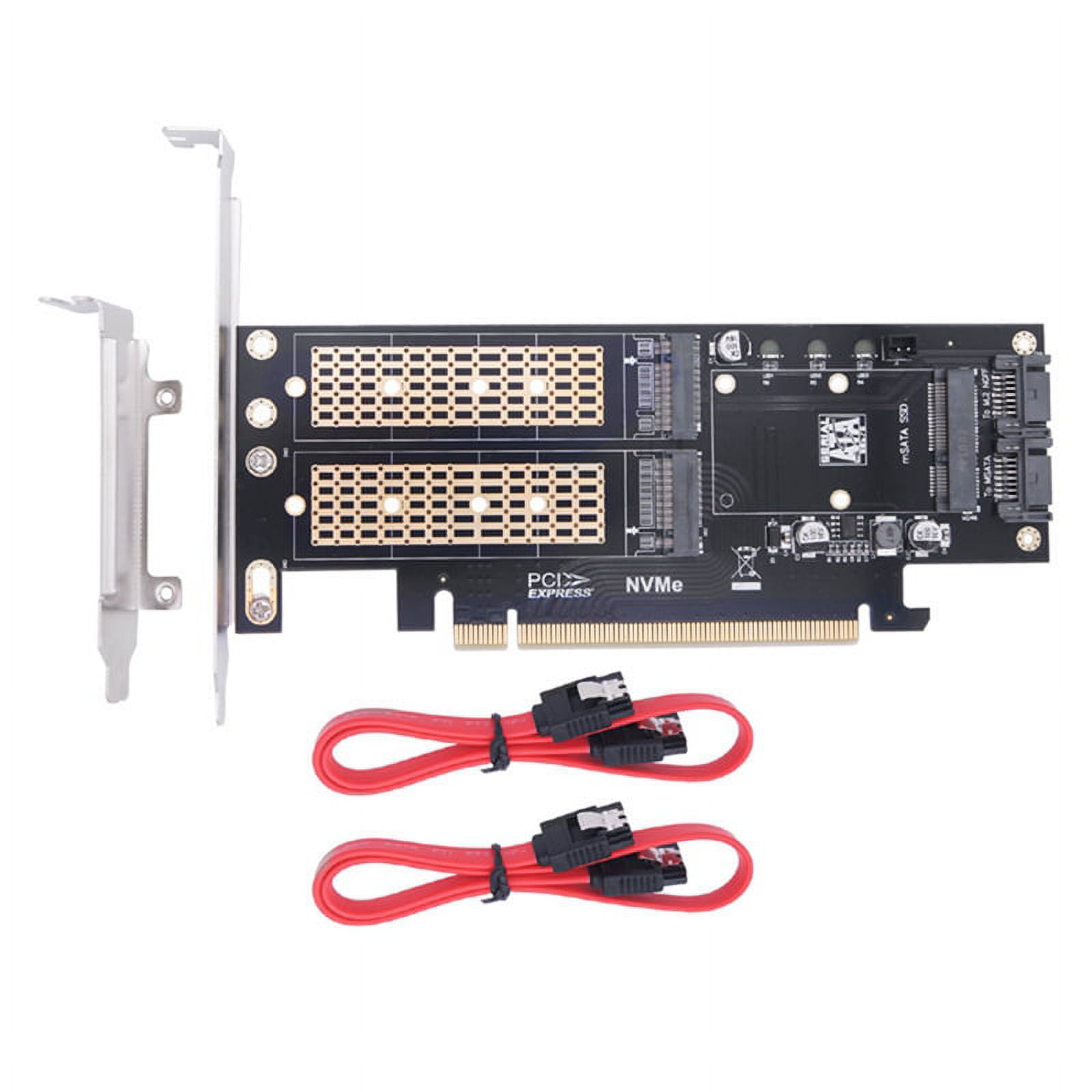 3 in 1 Desktop Computer Riser Card PCIE X16 to M.2 M Key NVME SSD+M.2 B ...