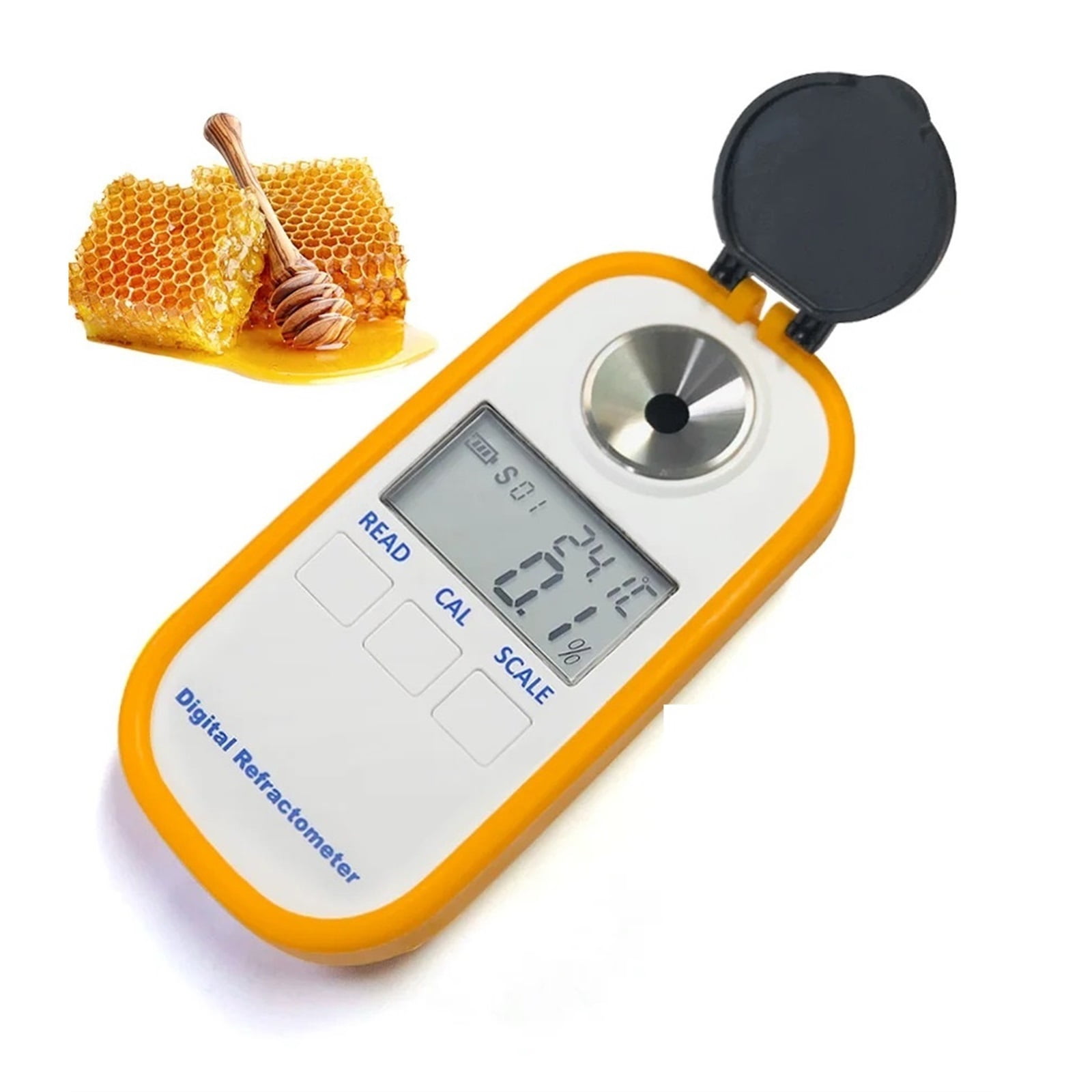 3-in-1 Digital Honey Refractometer 0-90% Brix 5.0%~38.0% Moisture 33.0 ...