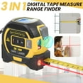 3 in 1 Digital Laser Tape Measure 130ft/40m Laser Distance Meter Auto Lock Measuring Tape Range ...