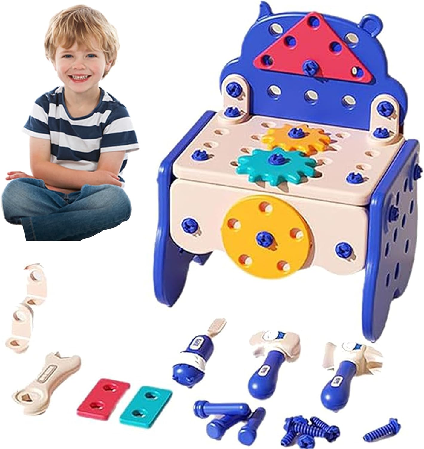 3-in-1 Diyative Hippo All-in-One Tool Hub DIY Montessori Tool Box Set ...
