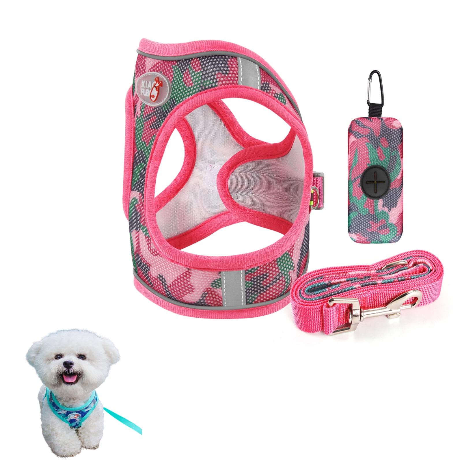 3-in-1 Dog Harness,Leash and Dog Poop Leak Proof Bag Dispenser Combo,No ...