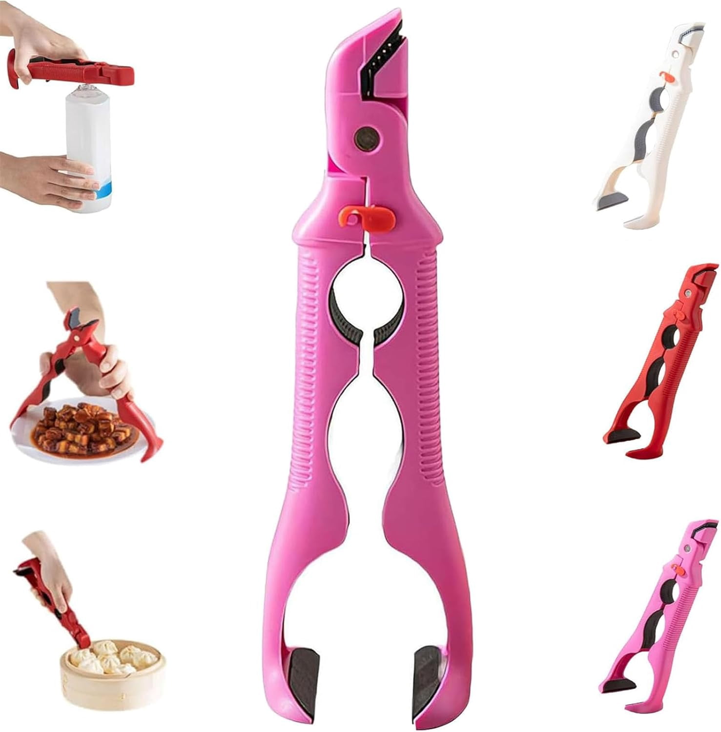 3-in-1 Dual Head Hot Plate Grippers, Kitchen Anti-Scald Bowl Clip Hot ...