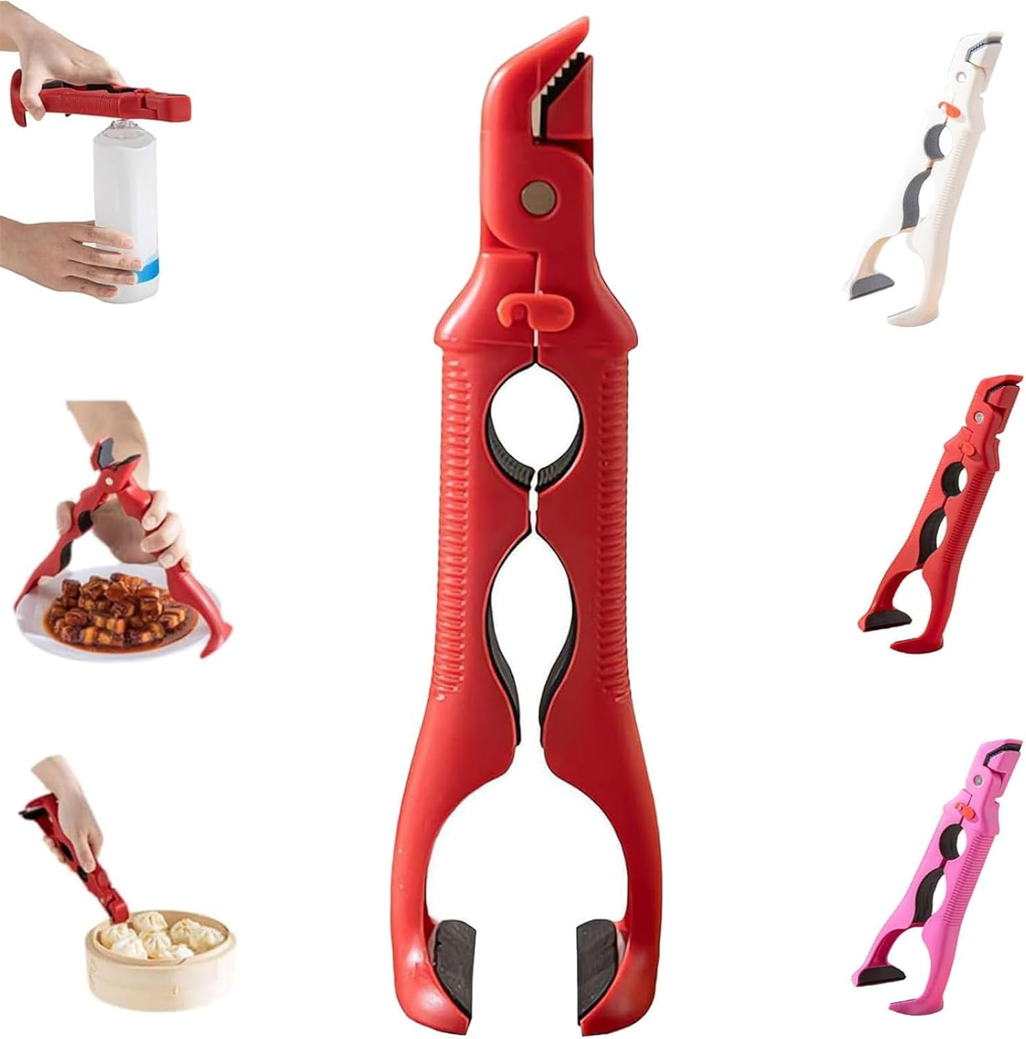 3-in-1 Dual Head Hot Plate Grippers, Kitchen Anti-Scald Bowl Clip Hot ...