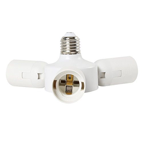 3 in 1 E26/E27 Socket Splitter Use for E26/E27 Standard Base Bulbs ...