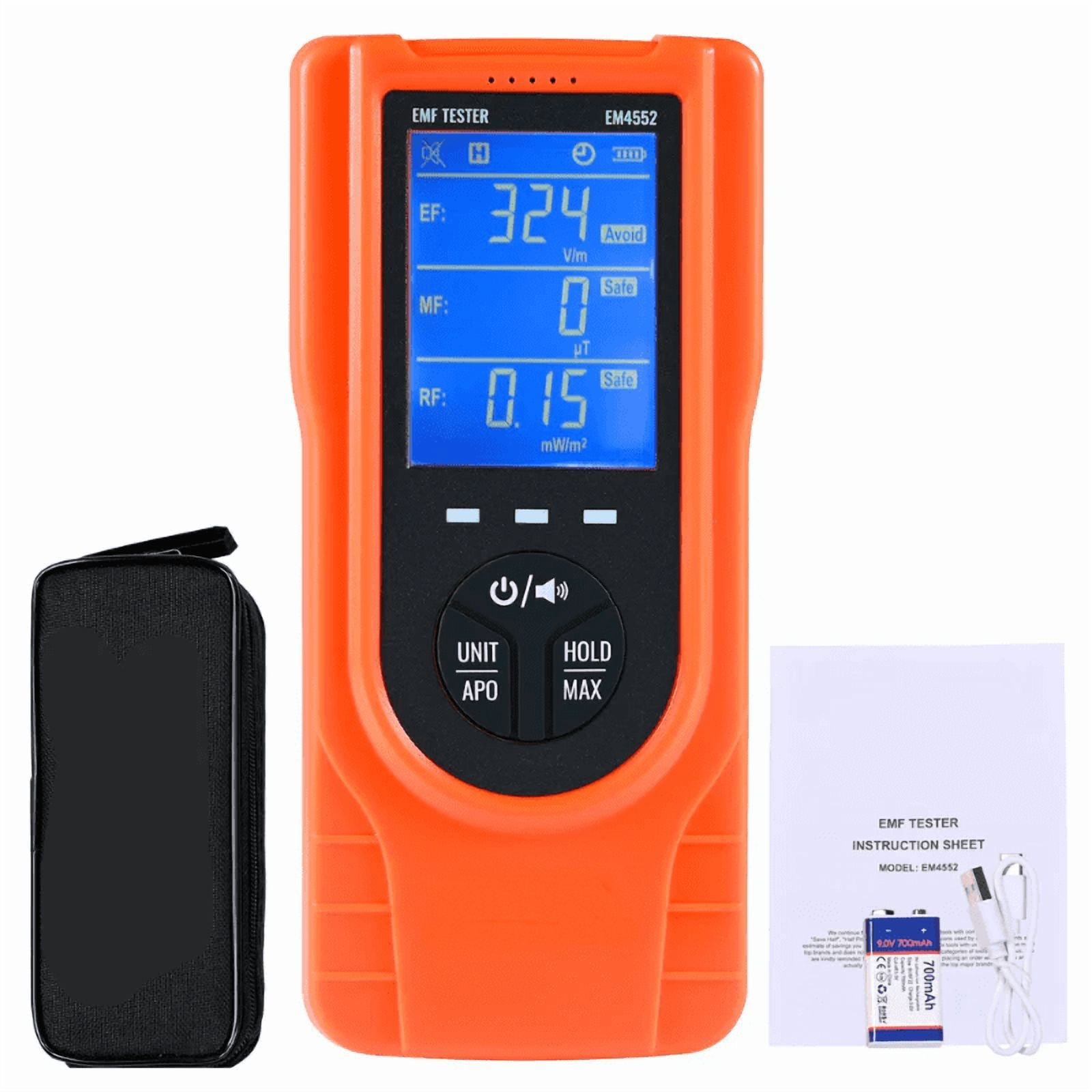 3-in-1 EMF Meter 5 - 3.5GHz Handheld Rechargeable Electromagnetic Field ...