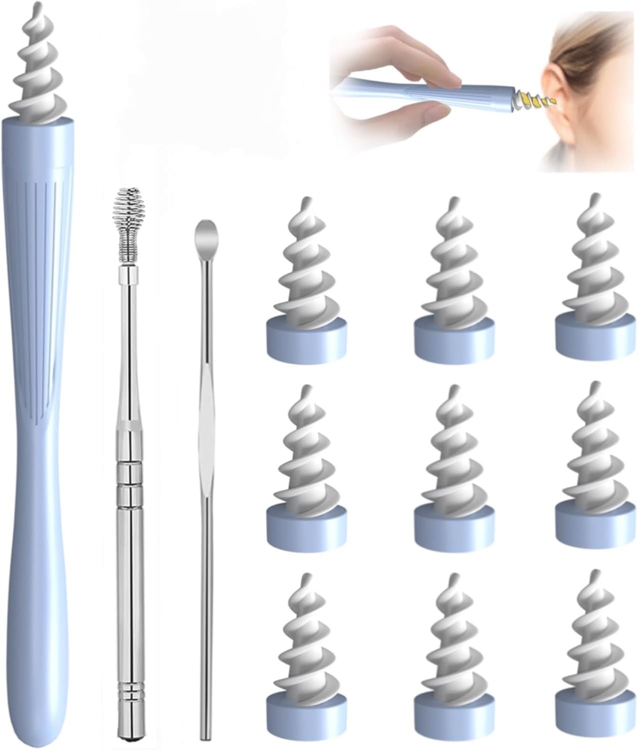 3 in 1 Ear Wax Removal Tool, 2024 Q-Grips Ear Wax Removal Reusable ...