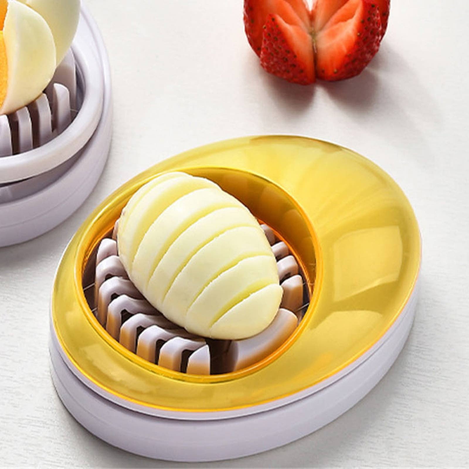 3-in-1 Egg Slicer & Cutter with Stainless Steel Wire and Non-Stick ...