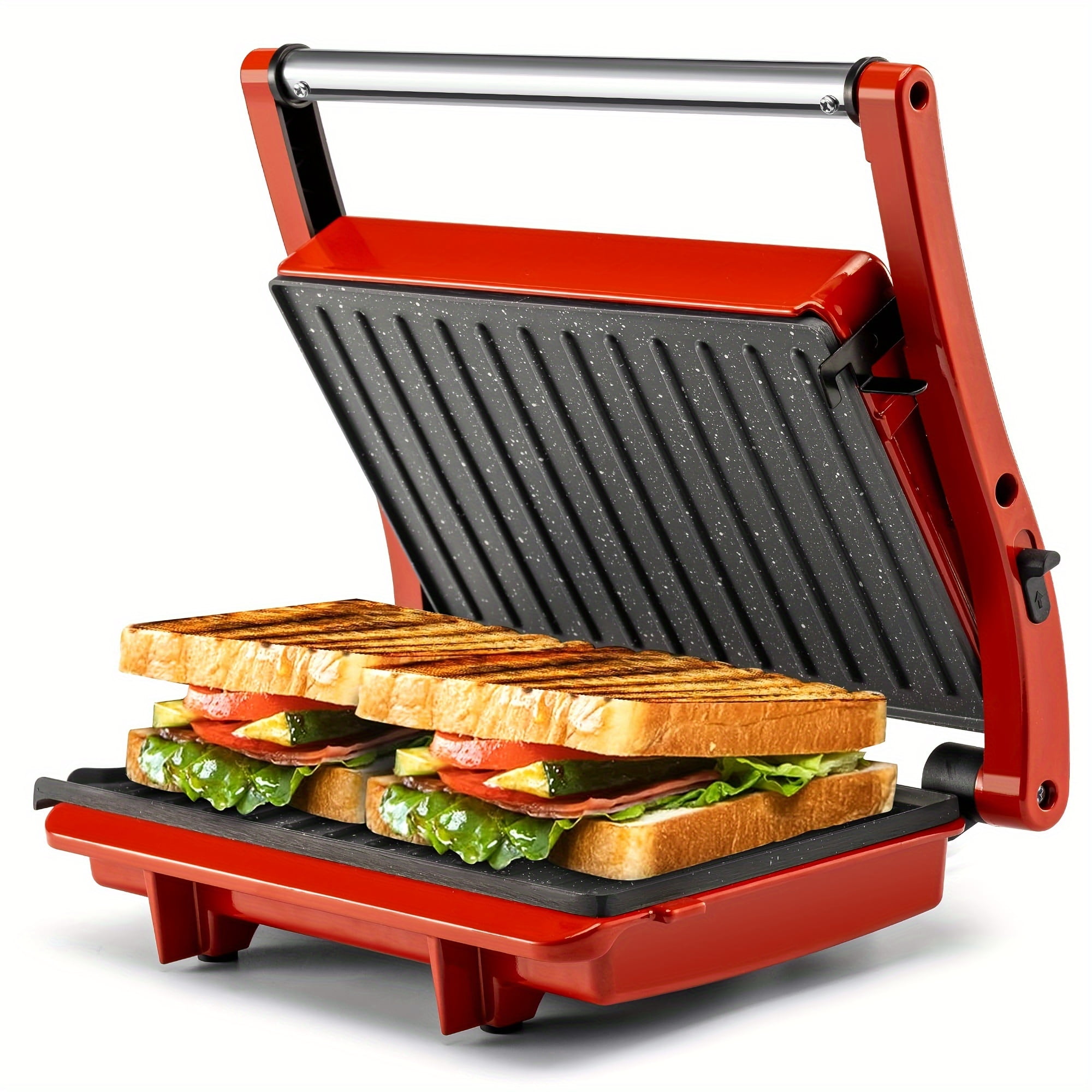 3-in-1 Electric Indoor Grill - Panini Press with Non-Stick Cooking ...