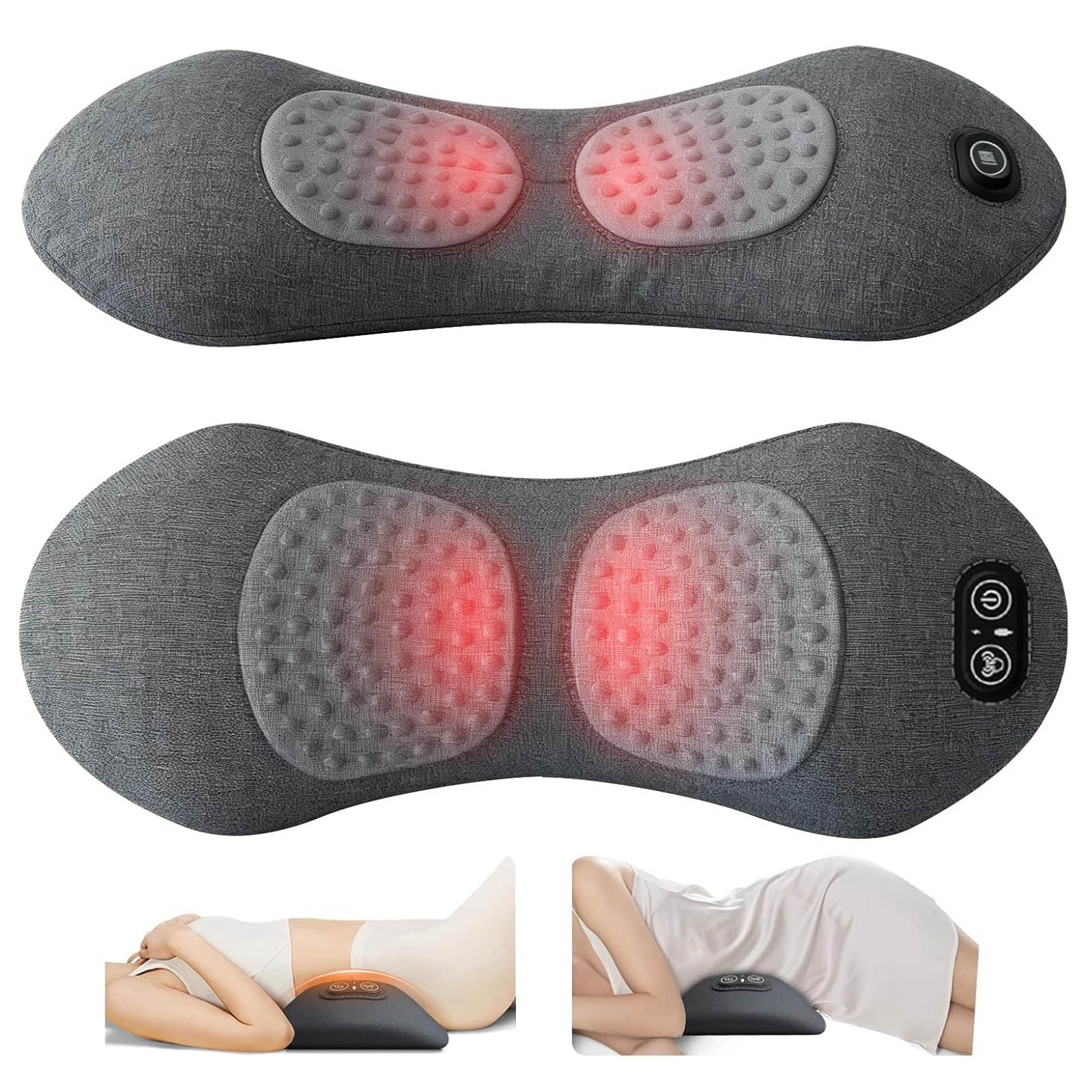 3 in 1 Electric Lumbar Support Pillow with Traction Lifting and ...