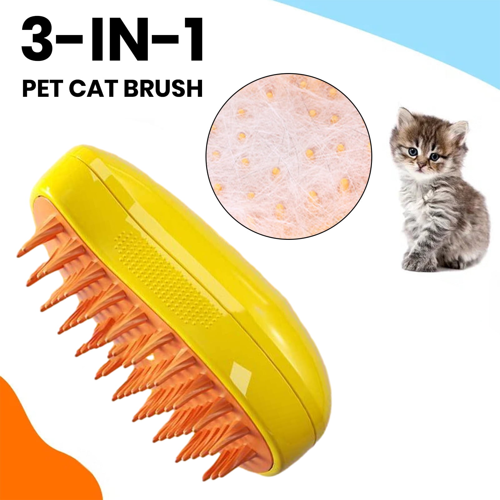 3-in-1 Electric Steam Cat Brush Innovative Design for Multi-functional ...