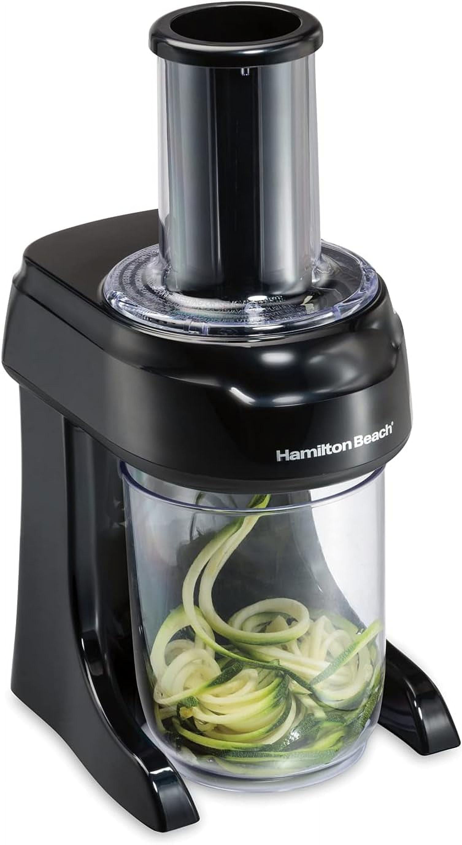 3-in-1 Electric Vegetable Spiralizer (Black, 12"x8"x6") – 6-Cup Zoodle ...