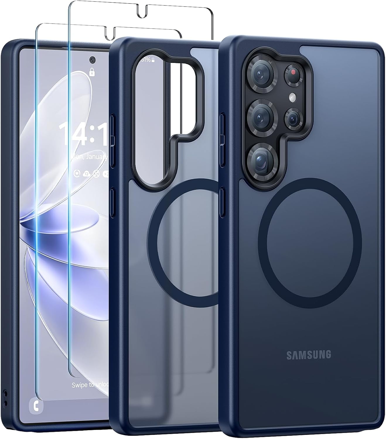 3-in-1 Entronix Bundle for Galaxy S24 Ultra, Magnetic Heavy Duty ...