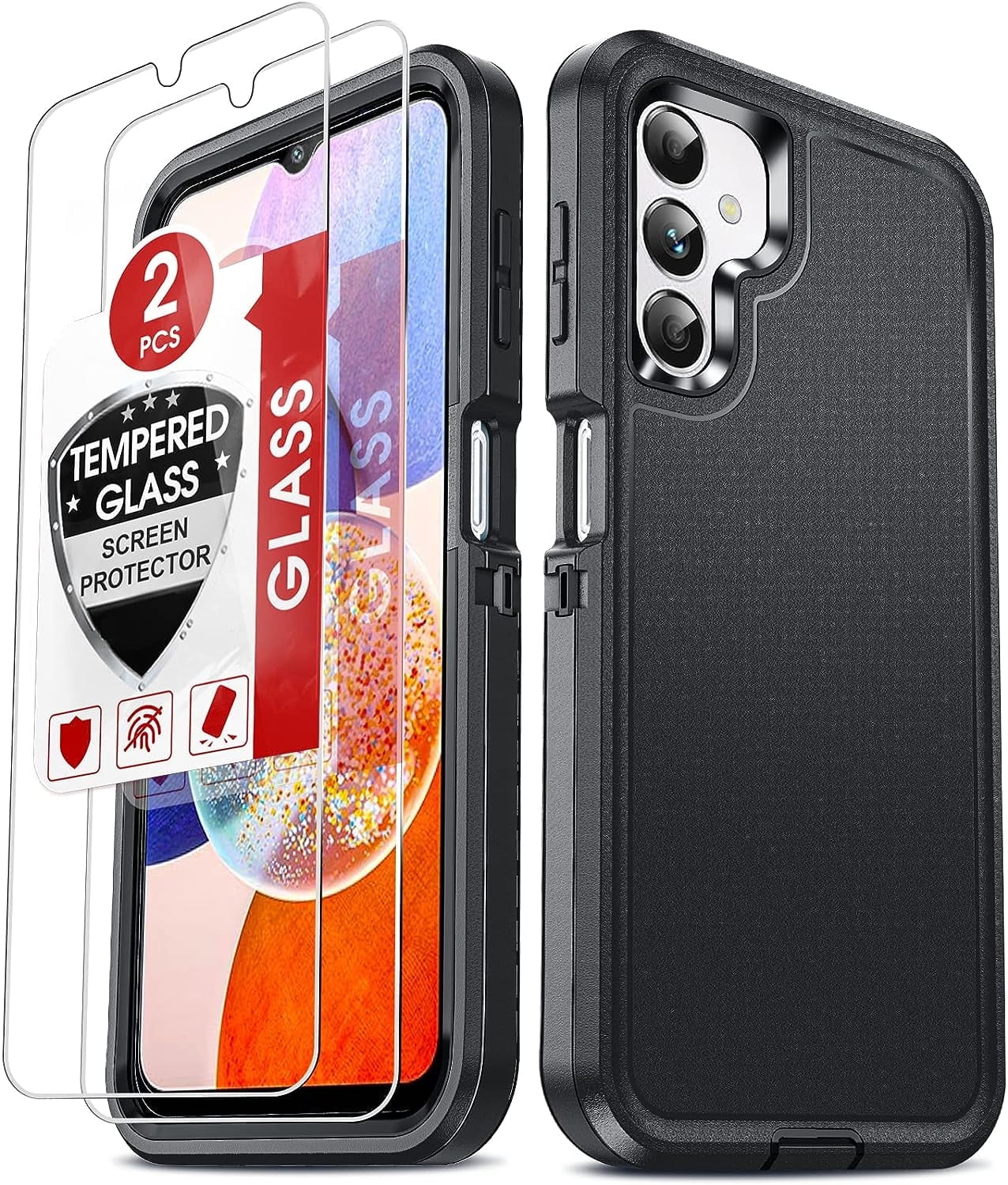 3-in-1 Entronix Bundle for Galaxy S25 Plus, Heavy Duty Rugged Case & 2 ...