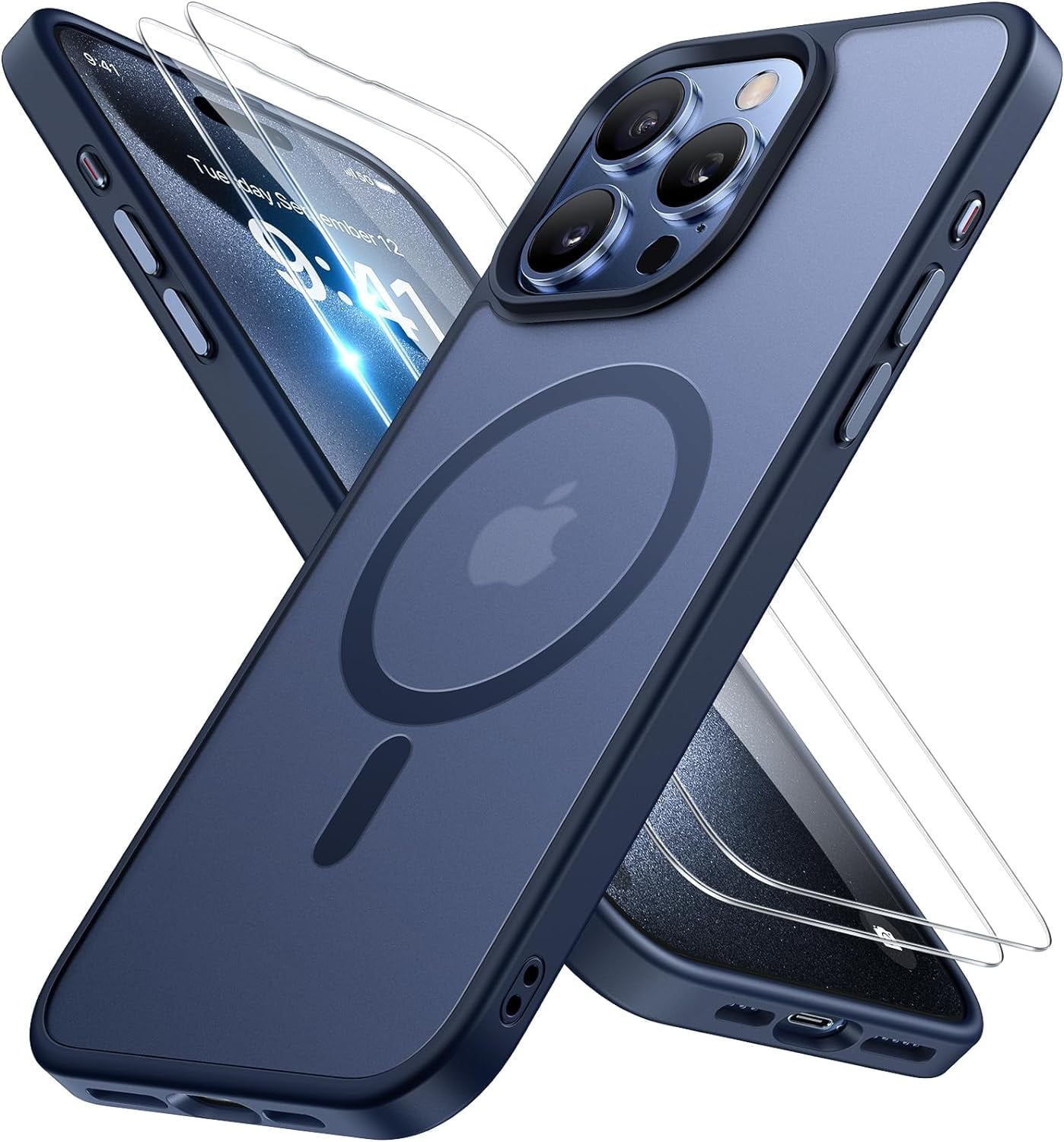 3-in-1 Entronix Bundle for iPhone 12 Pro Max, Magnetic Sturdy Matte ...