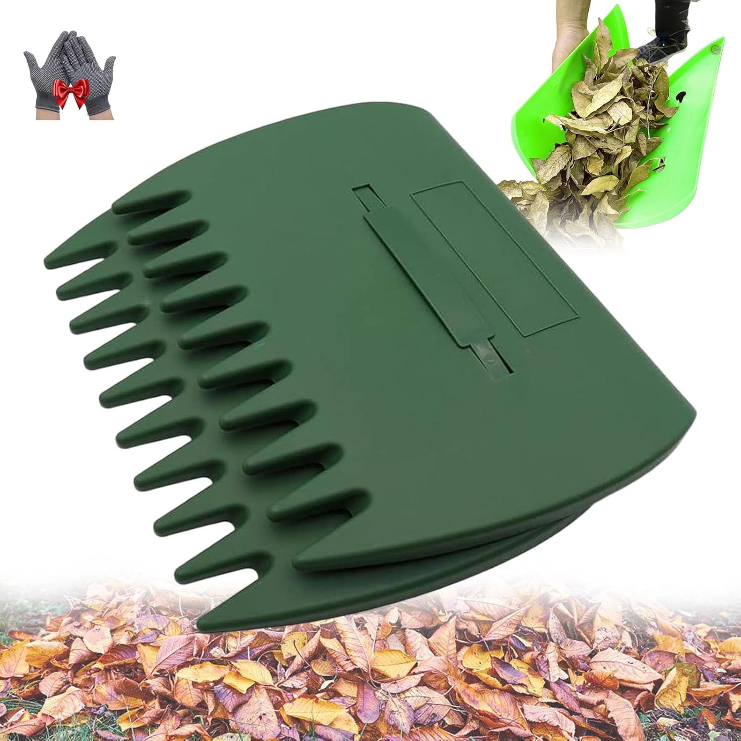 3-in-1 Ergonomic Pickup Rake, Easy Leaf & Grass Grabber, Handheld Lawn ...
